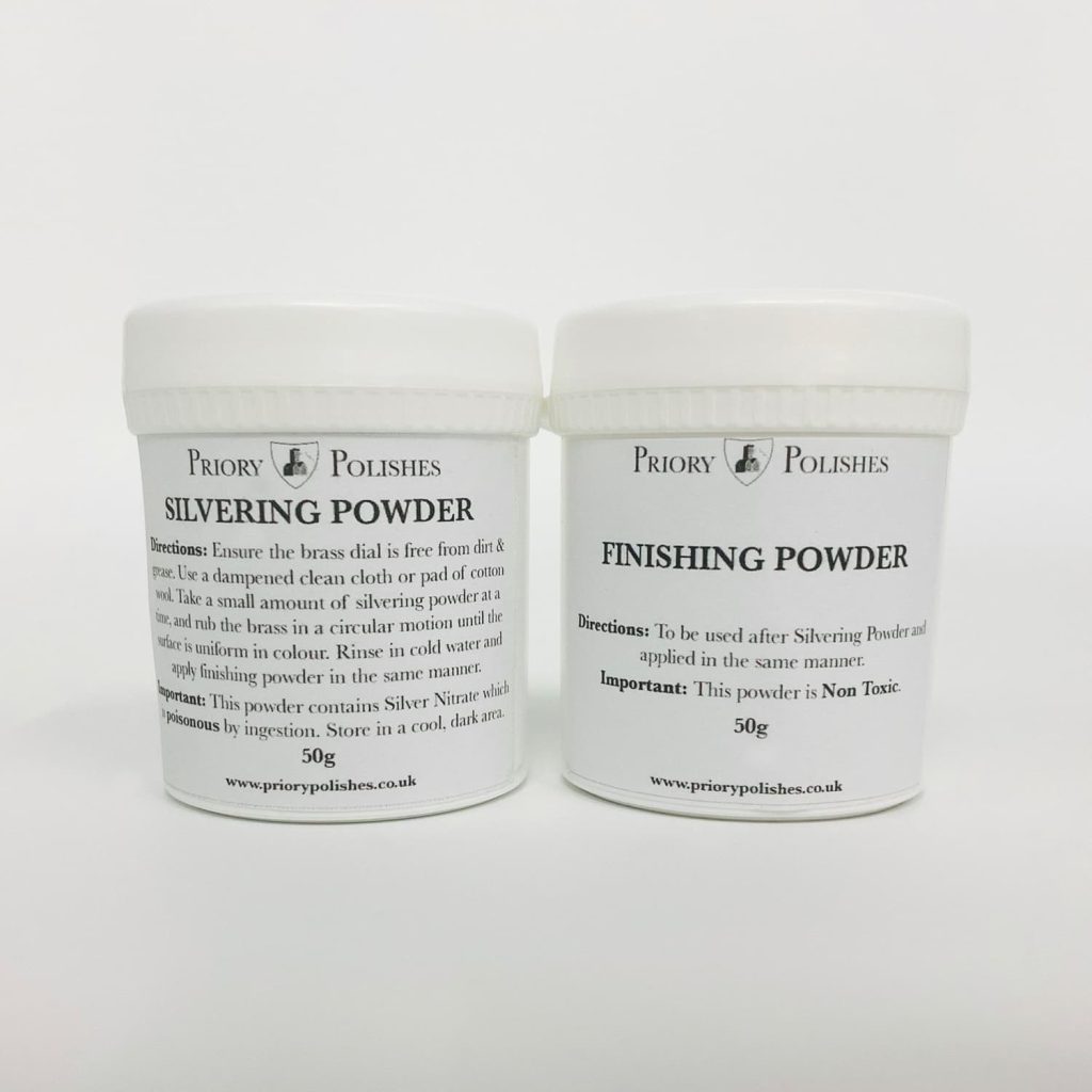 Antique Clock Dial Silvering Powder & Finishing Powder - Priory Polishes
