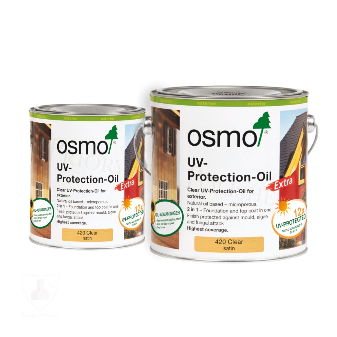 Osmo UV Protection Oil Extra - 420 Clear Satin - Priory Polishes