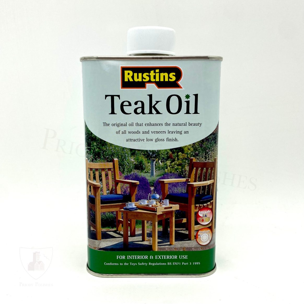 Rustins Teak Oil – 500ml - Interior Or Exterior Use - Priory Polishes