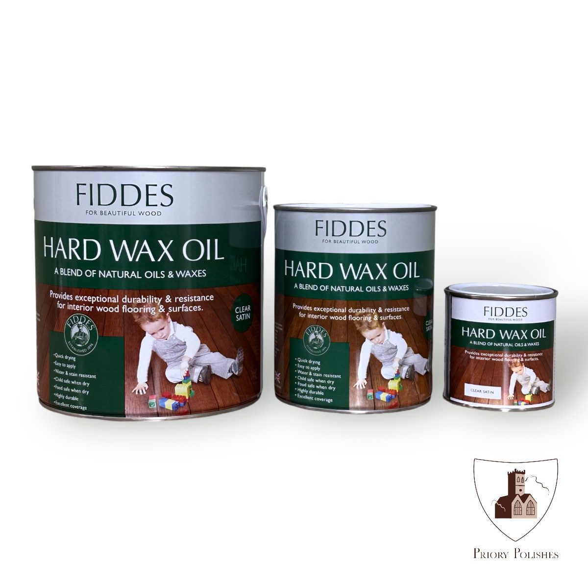 Fiddes Hard Wax Oil - Clear Satin Or Matt - Priory Polishes