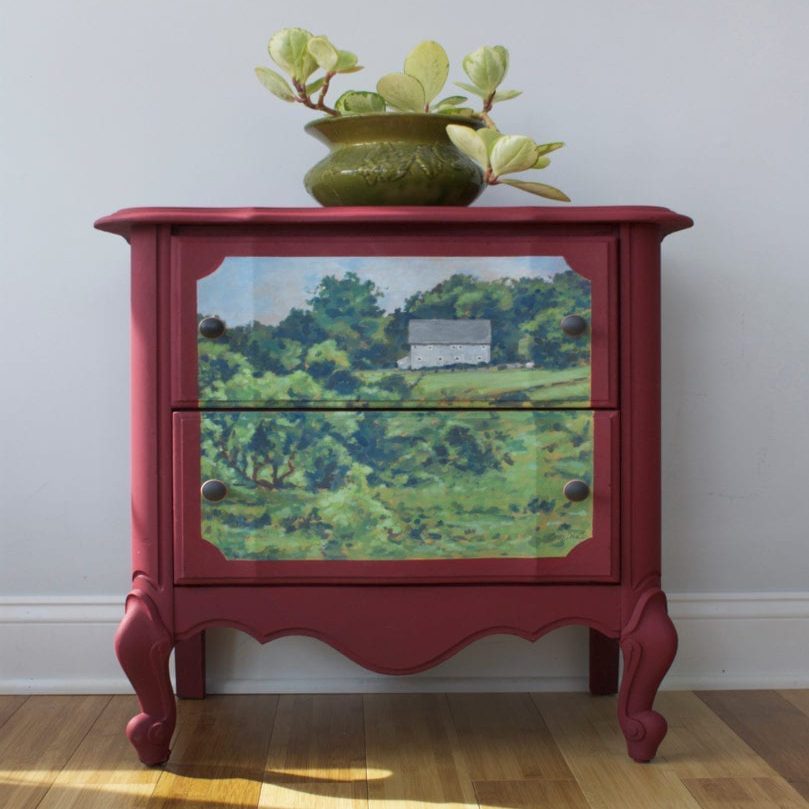 Burgundy Chalk Paint by Annie Sloan Priory Polishes
